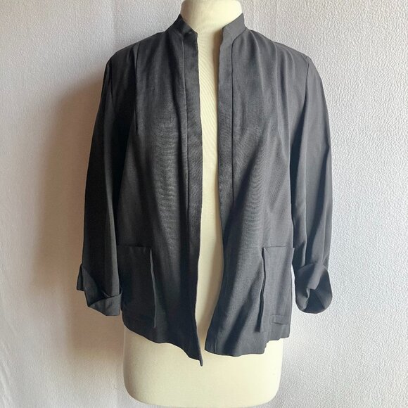 Jackets & Coats | 195s 1960s Gray Linen Open Front Suit Jacket | Poshmark